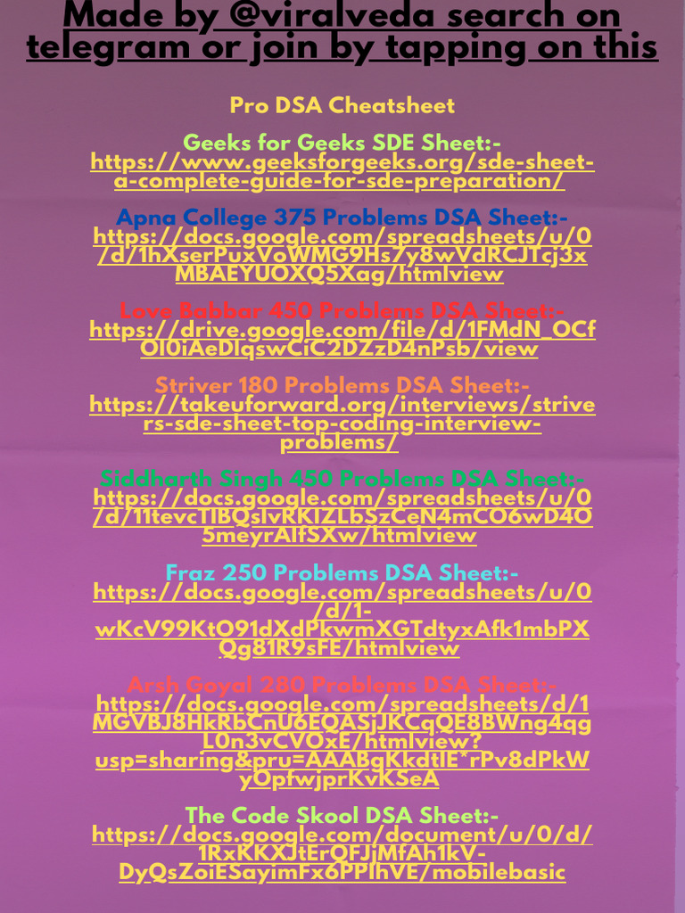 Pro Dsa Cheatsheet | PDF
