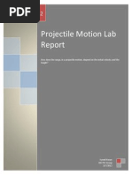 Physics Report PROJECTILE MOTION | PDF | Projectiles | Force