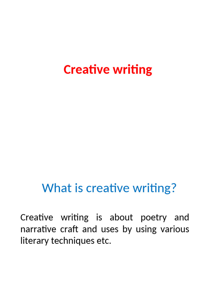 4. Power point 4 CREATIVE WRITING (2) | PDF | Creative Writing | Plot ...