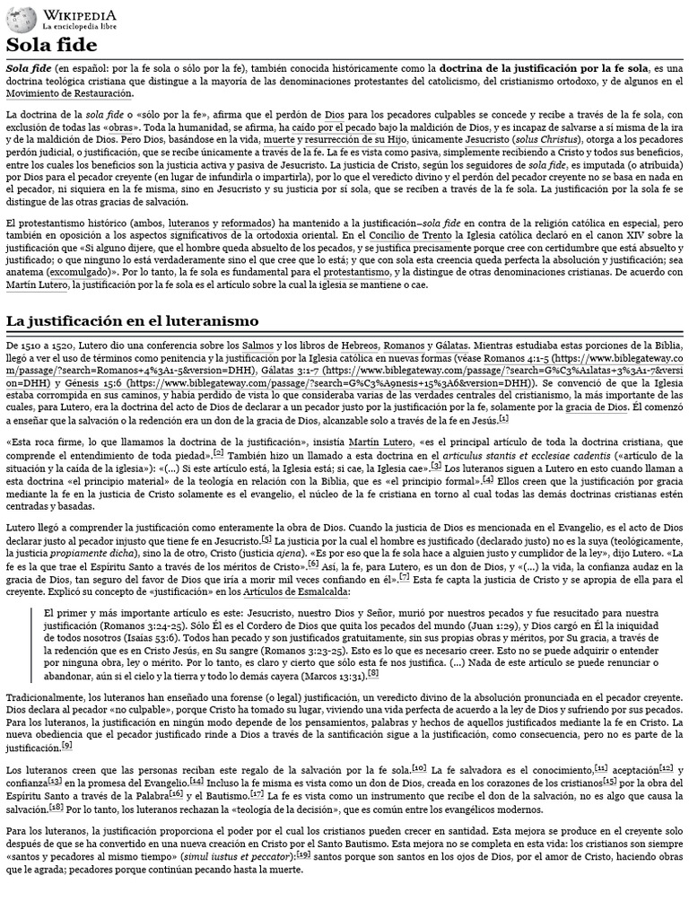 La Doctrina de la Sola Fide | PDF | Sola Fide | Justificación (teología)