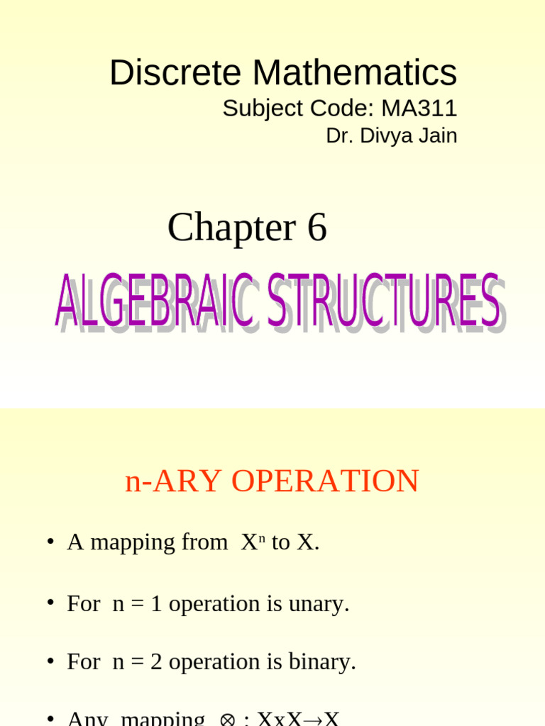 Chapter 4 Algebraic Structures | PDF | Ring (Mathematics) | Group (Mathematics)