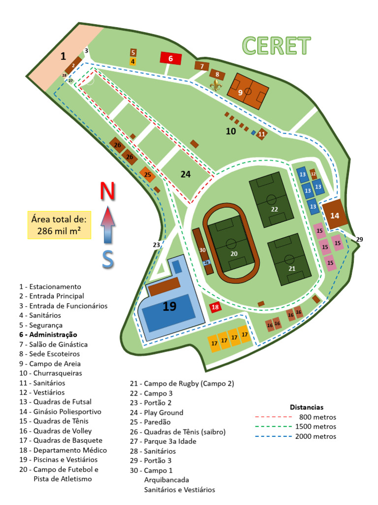 Mapa e Estrutura do Parque Ceret | PDF