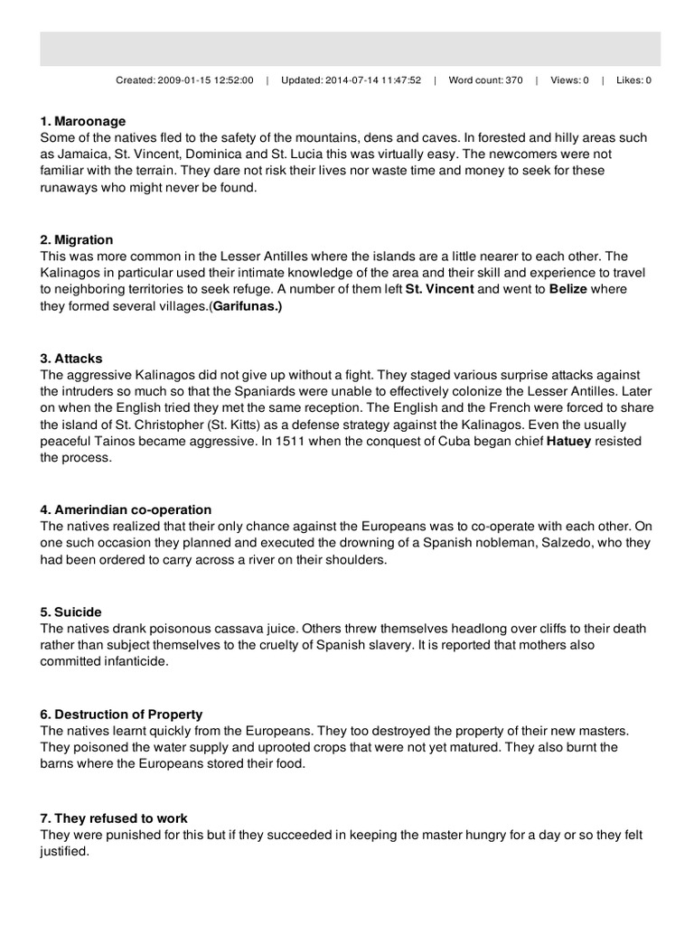 How did the Indigenous Peoples React to Spanish Colonization and ...