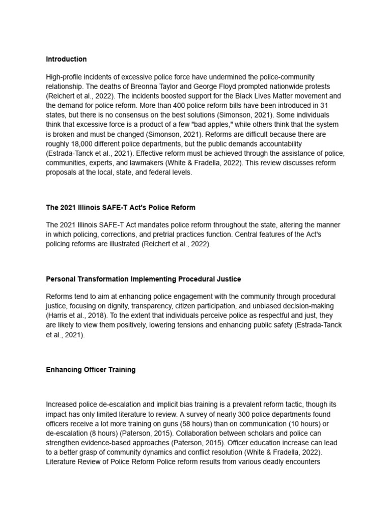 Police Reform Strategies and Challenges | PDF | Police | Law Enforcement