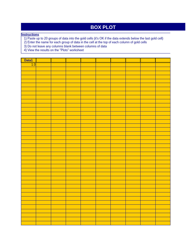 Box Plot Excel 2007 Pdf Quartile Robust Statistics 1628