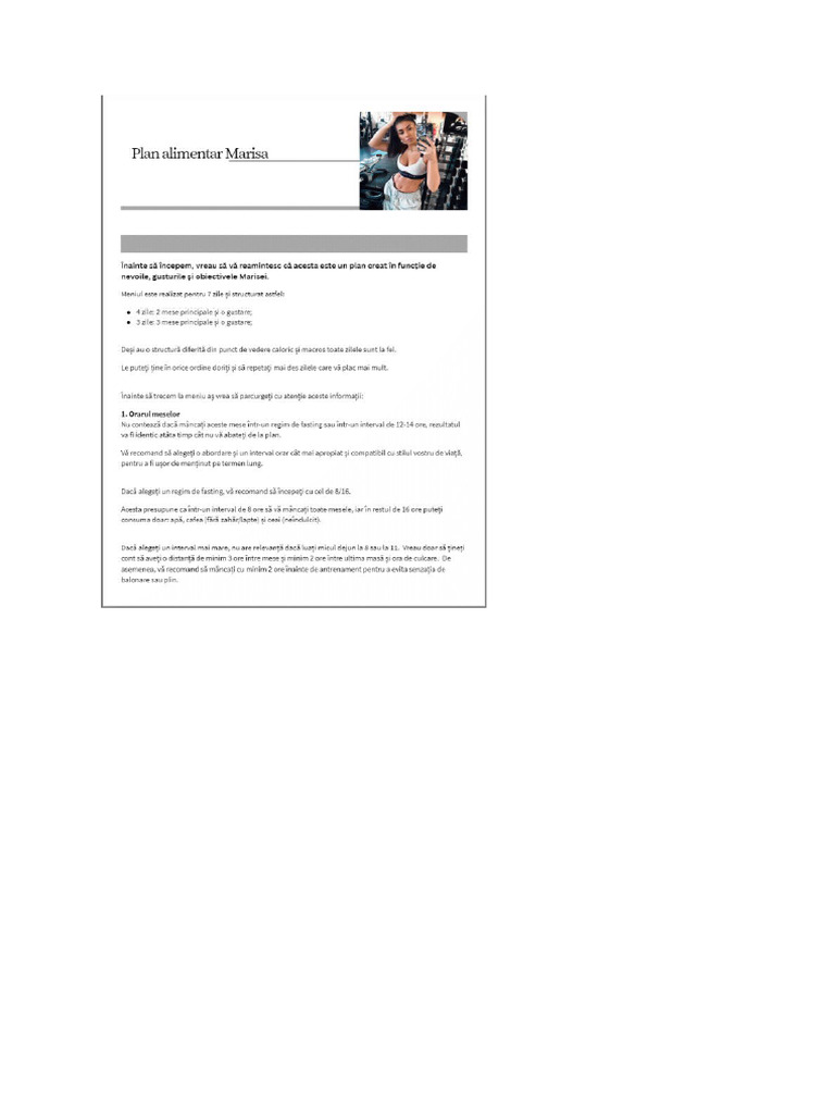 Plan Alimentar | PDF