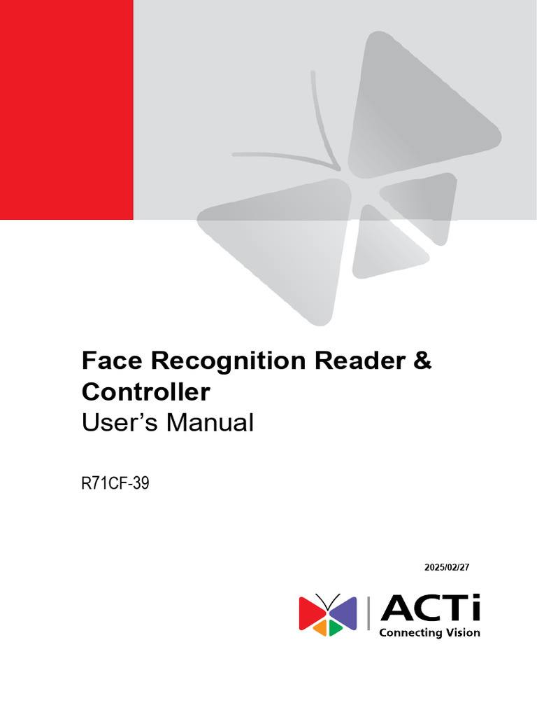 Face Recognition Reader User Manual | PDF | Access Control | Computer ...