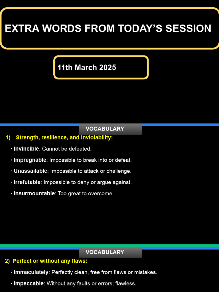Vocabulary for Strength and Weakness | PDF | Courage