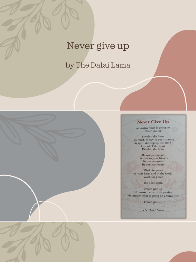 Never Give Up Presentation | PDF