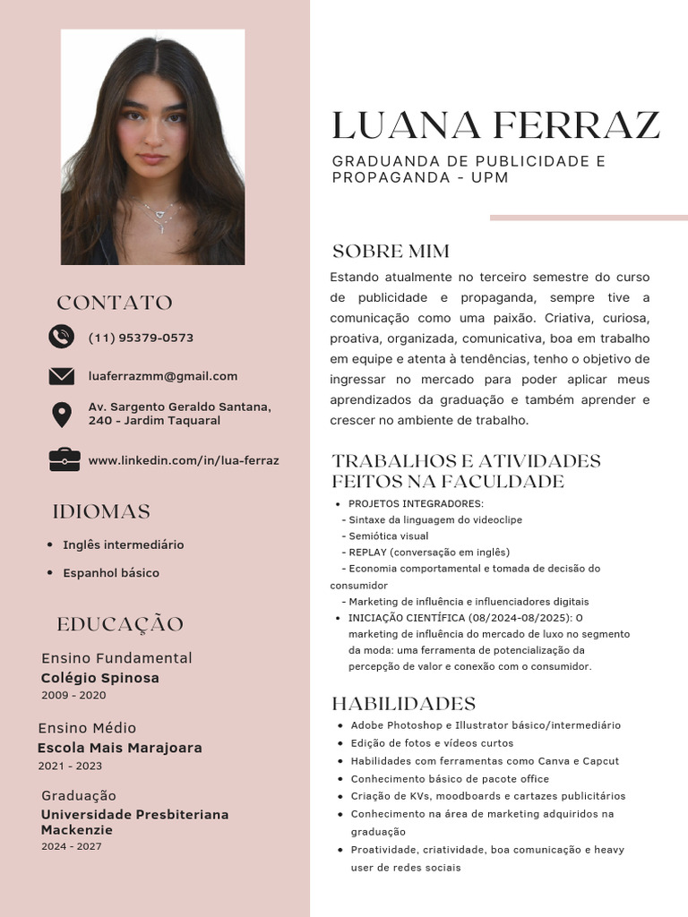 Cópia de Currículo Luana Ferraz - 20250128 - 135441 - 0000 | PDF | Publicidade | Marketing