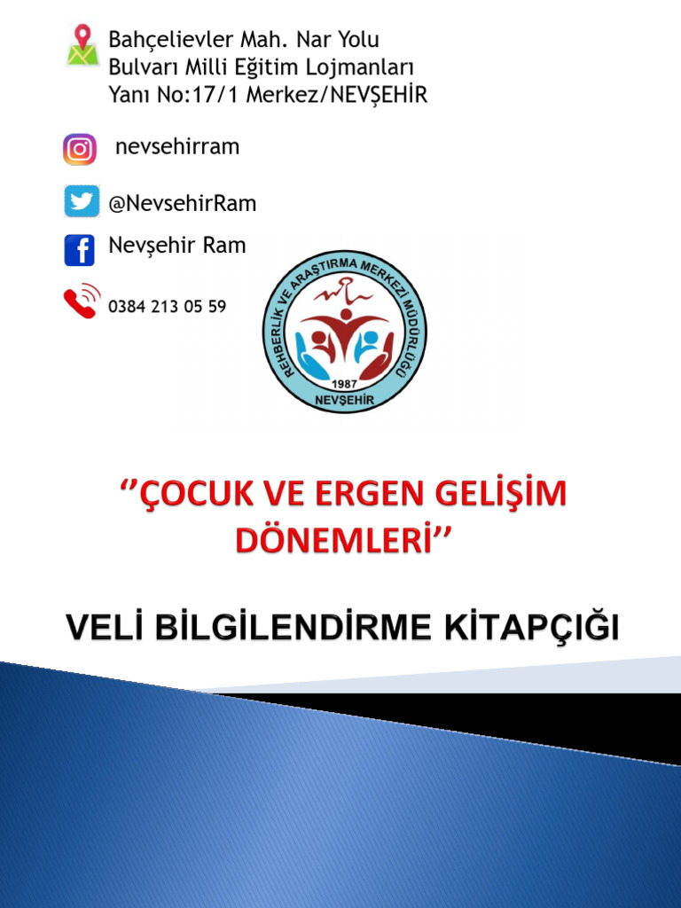 Cocuk Ve Ergen Gelisim Donemleri Veli Bil - 250328 - 223912 | PDF