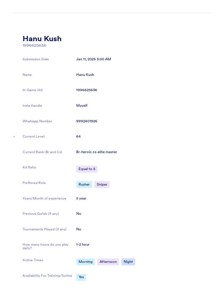 Hanu Kush: Jan 11, 2025 3:00 AM | PDF