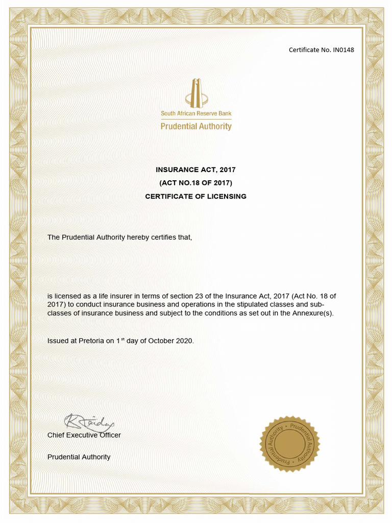 Sanlam Life Insurance Licensing Details | PDF | Insurance | Life Insurance