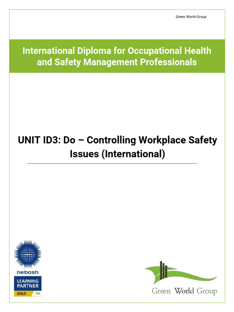 Controlling Workplace Safety Nebosh | PDF | Occupational Safety And ...