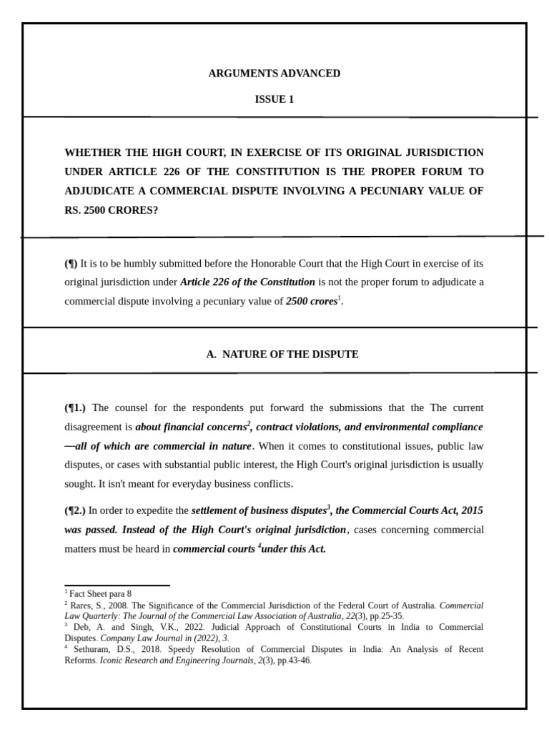 Arguments Advanced Respondent | PDF | Environmental Impact Assessment | Jurisdiction