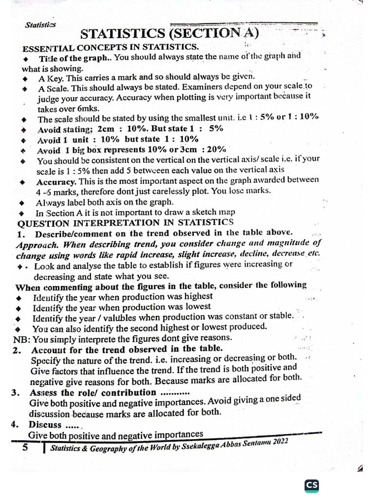 Geography Statistics | PDF