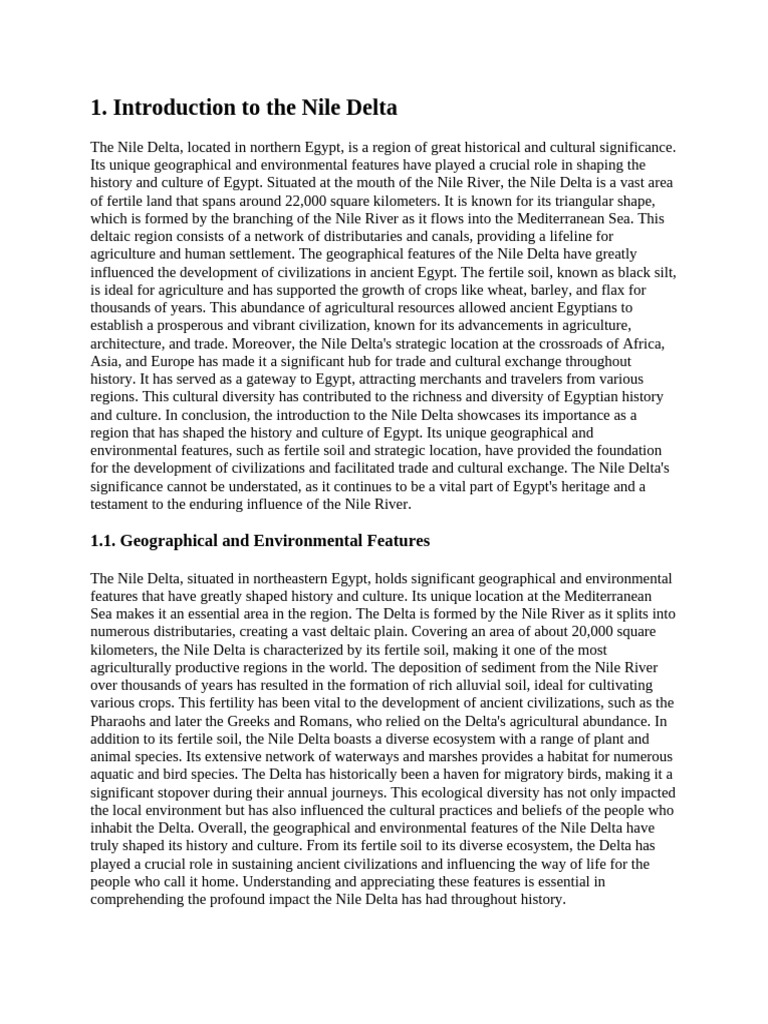 The Nile Delta | PDF | Ancient Egypt | River Delta