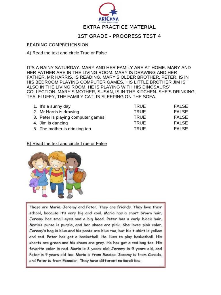 CLASE DE APOYO 1st Grade PT4 | PDF | Clothing