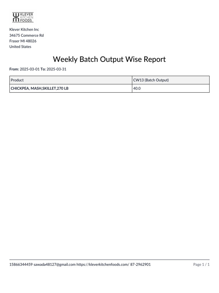 Sales Order Batch Wise Report | PDF