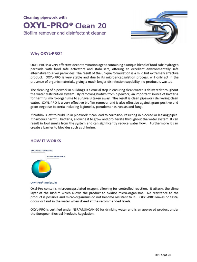 OXYL-PRO Clean 20 for Pipework Systems 0920 (Internal) | PDF ...