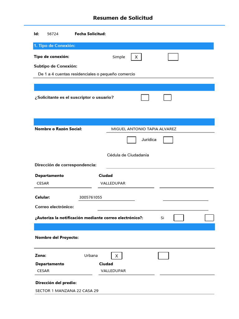 Informe Solicitud | PDF