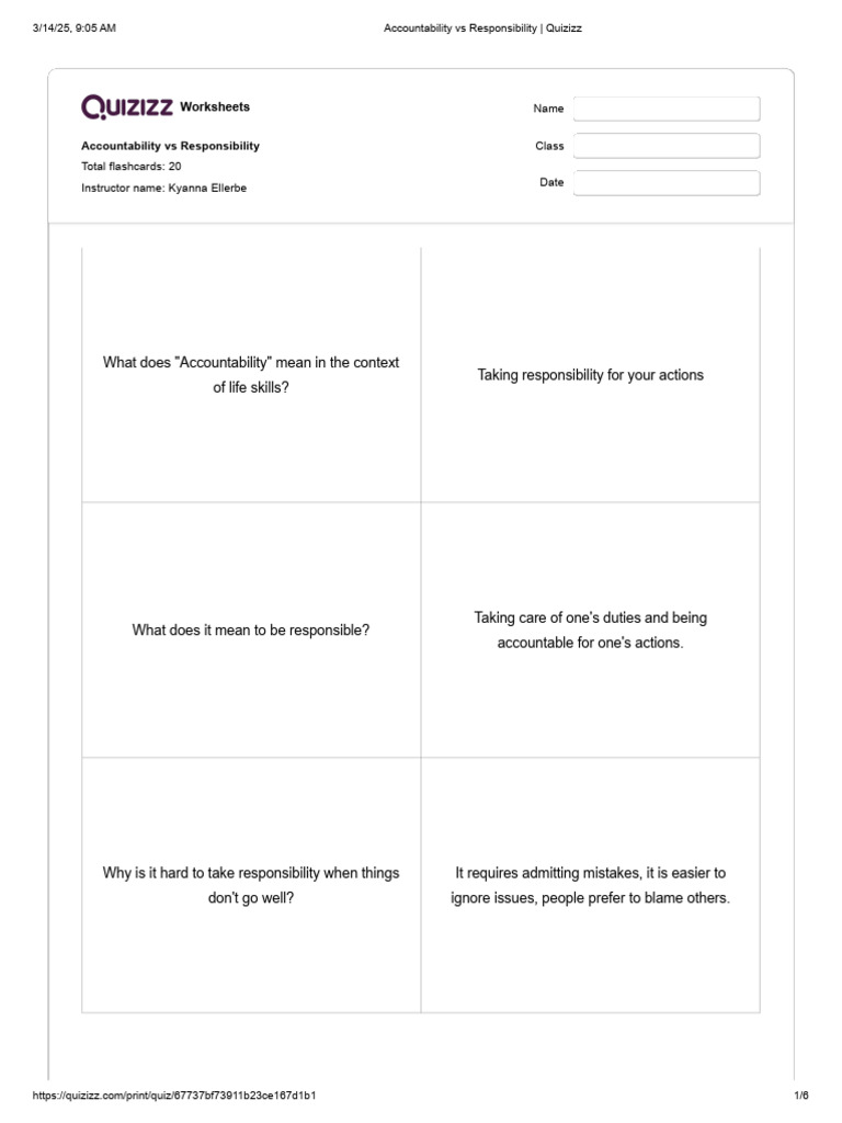Understanding Accountability in School | PDF | Cognition | Social ...