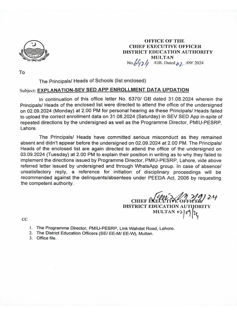 Explanation-SEV SED App Enrollment Data Updation | PDF