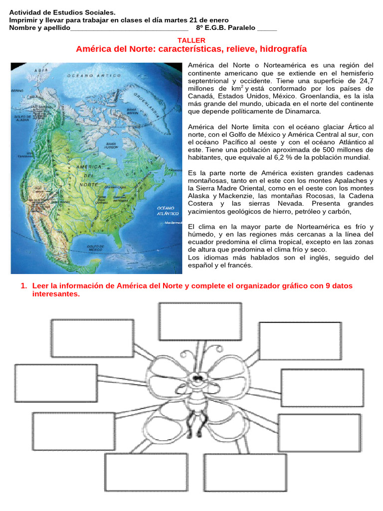 Características y relieve de América del Norte | PDF | Américas ...