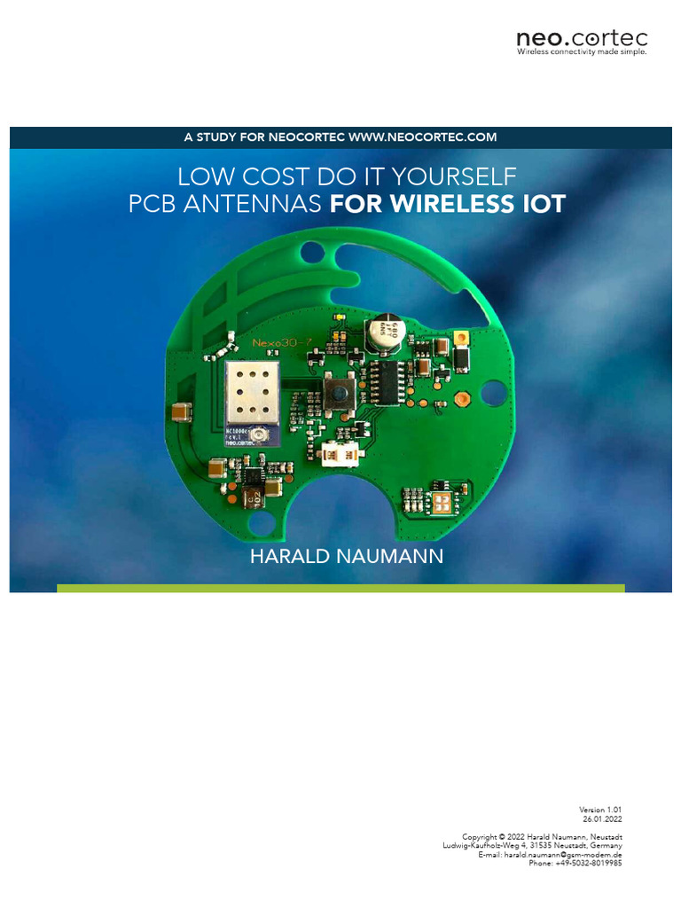 Low Cost Do It Yourself PCB Antennas: For Wireless Iot | PDF | Antenna ...