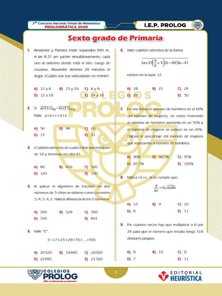 E - PROLOGMÁTICA - 2 - 6prim | PDF