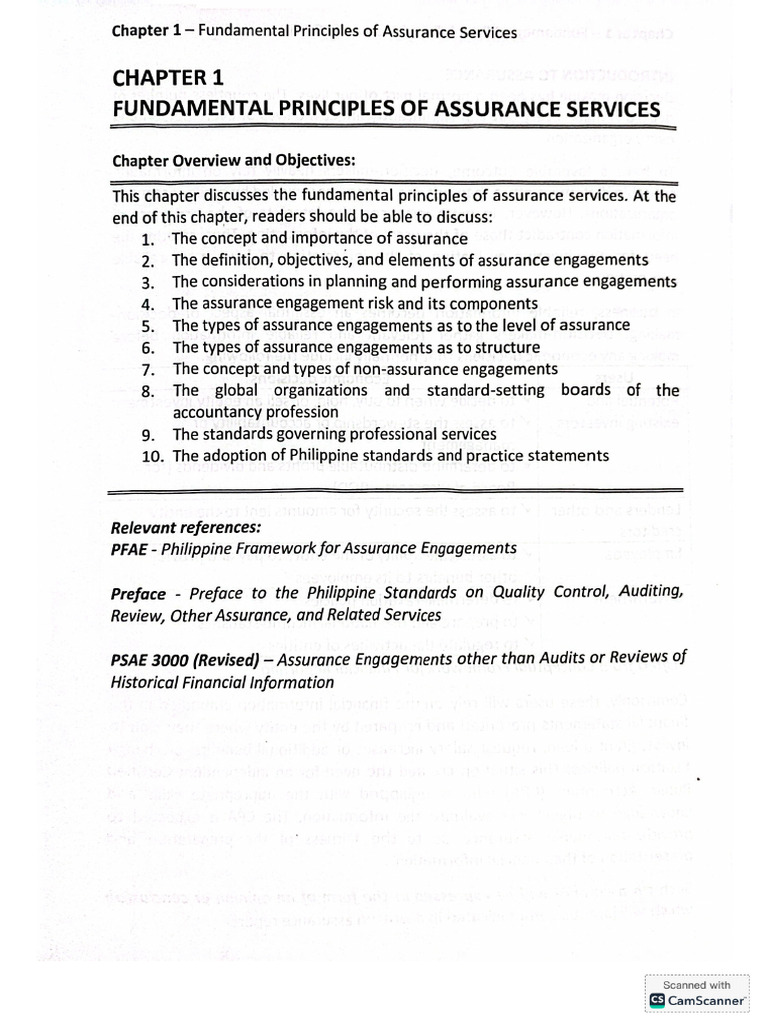 Chapter 1 Fundamental Principles of Assurance Services | PDF