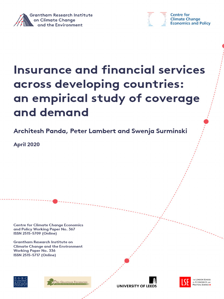 Insurance Demand in Developing Countries | PDF | Insurance | Sampling ...