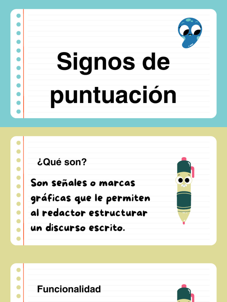 PRESENTACIÓN SIGNOS DE PUNTUACIÓN | PDF
