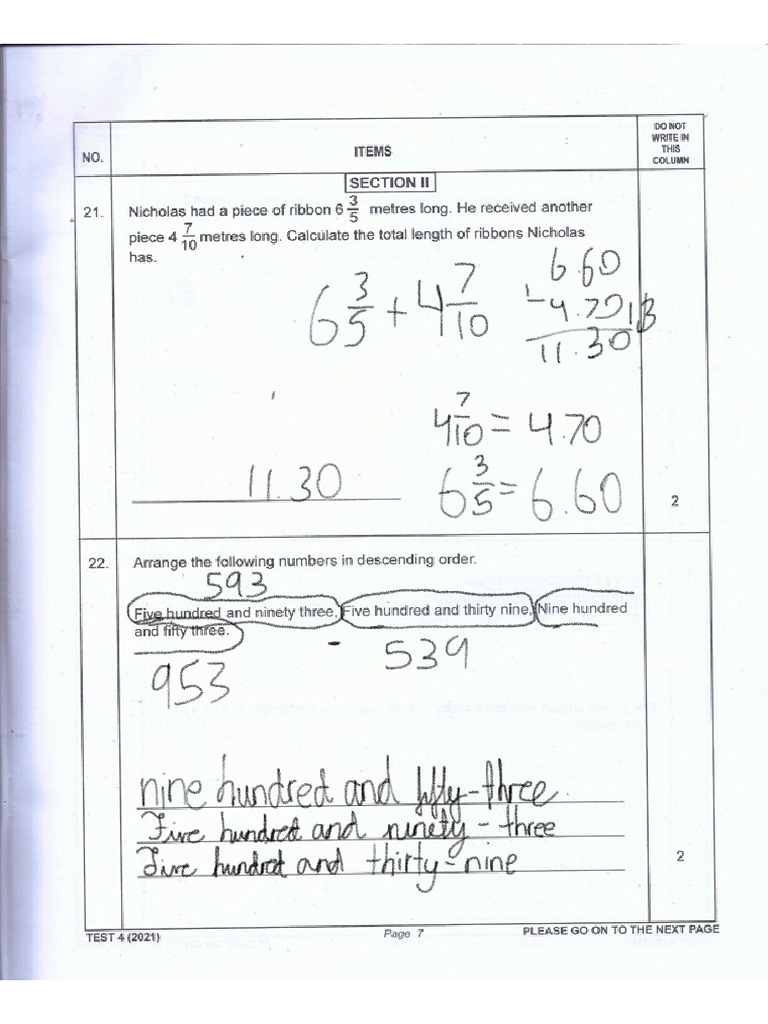 Benco Booklet 4 Mathematics Sections 2 and 3 | PDF