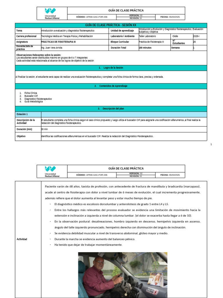 S01 Guia Practica PF III | PDF | Terapia física | Medicina