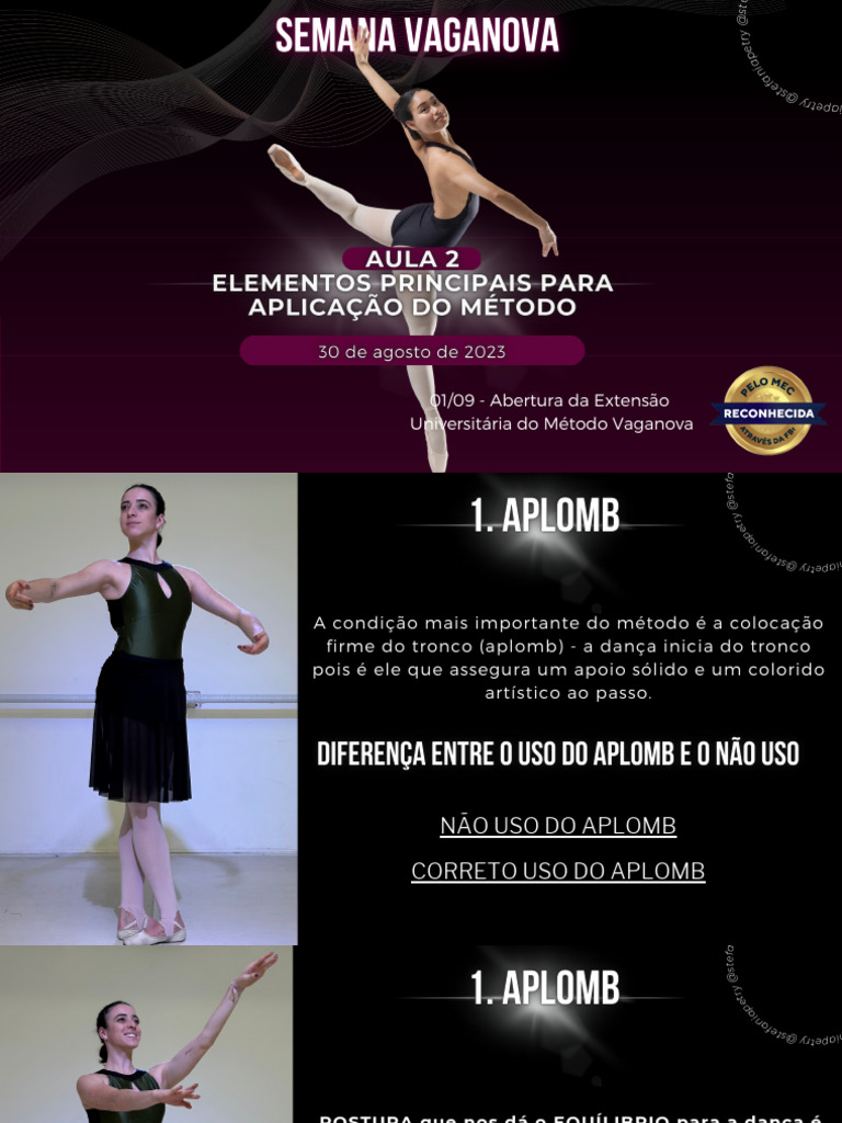 Semana Vaganova Agosto 2023 - Aula 2 | PDF | Balé