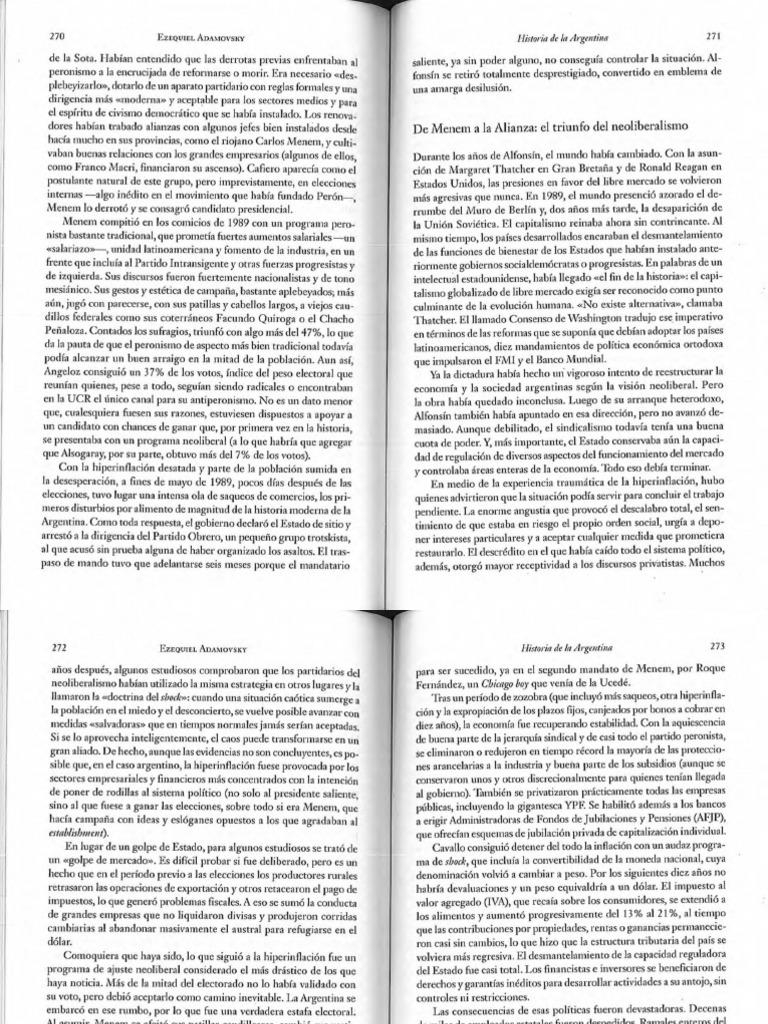 Adamovsky E - Historia de La Argentina. Pp. 271-285 | PDF | Argentina