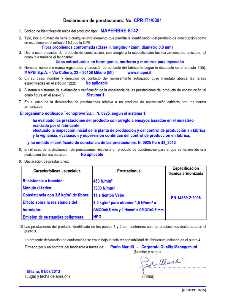 Homolgacion st42 | PDF