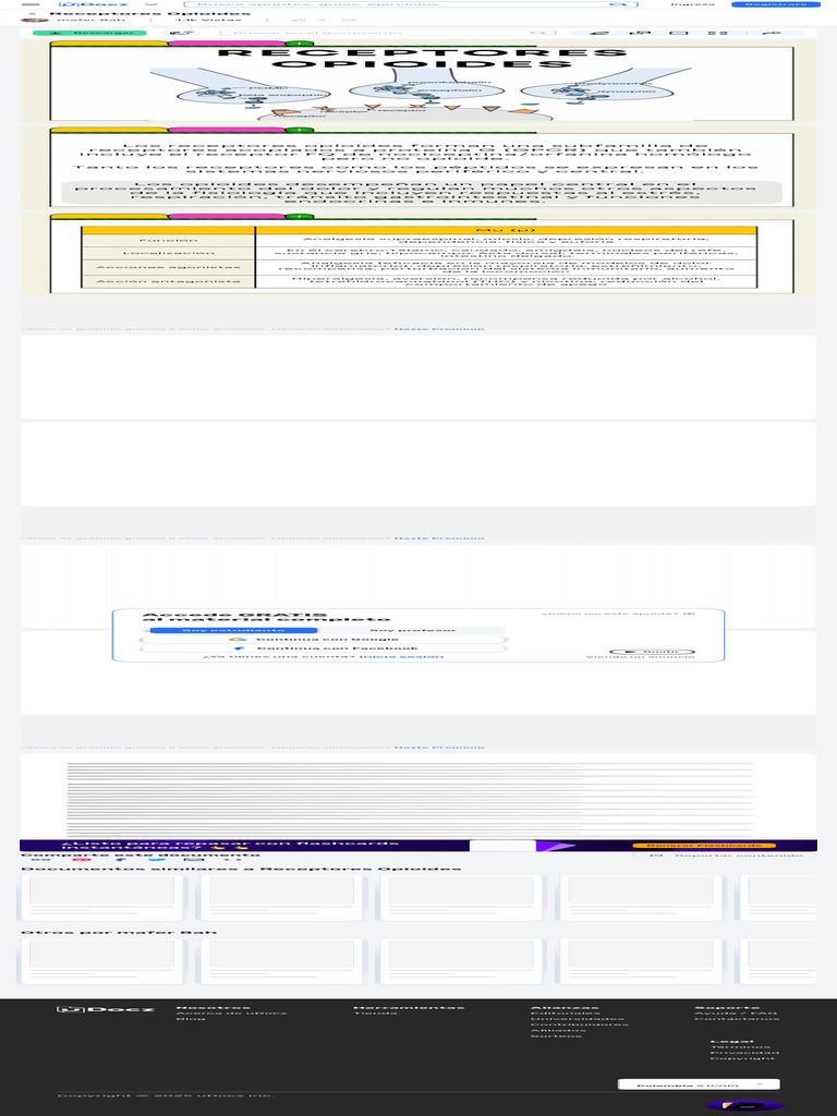 Receptores Opioides mafer 8ah uDocz | PDF | Opioide | Dolor