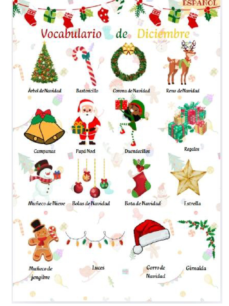 Vocabulario de Navidad-España | PDF