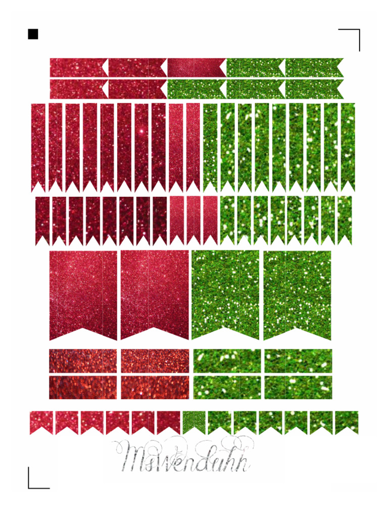 red and green glitter flags set664986367 | PDF