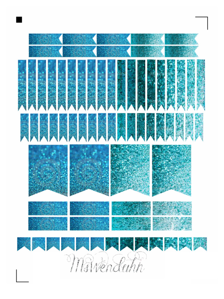 Blue Glitter Flags Set765458657 | PDF