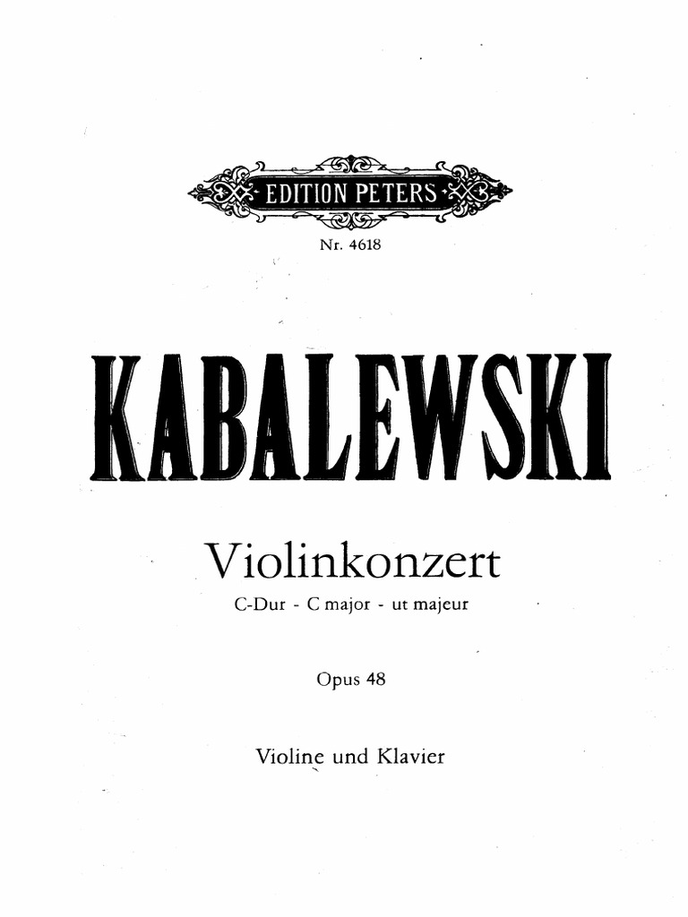 Kabalevsky - Violin Concerto Op.48 (Red - Piano y Parte) | PDF | Ritmo ...