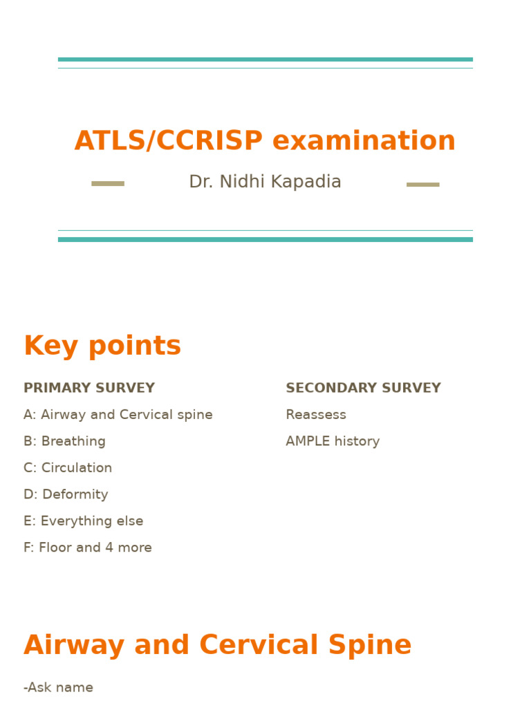 ATLS AMPLE History Overview | PDF | Major Trauma | Clinical Medicine