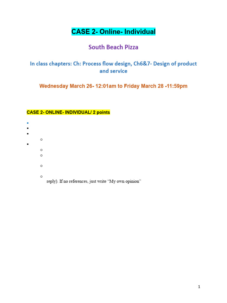 Case2_Individual_Pizza | PDF