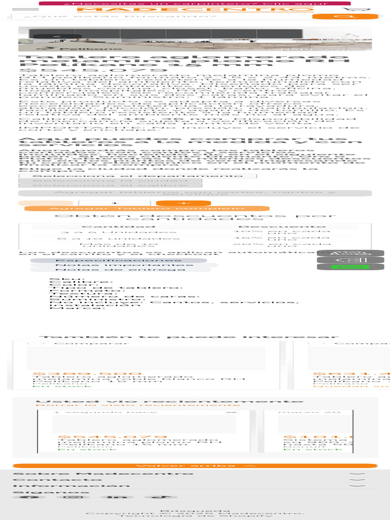 Tablero Aglomerado Melamina Plomo RH Pelíkano 15 MM - 15 MM Bucaramanga ...