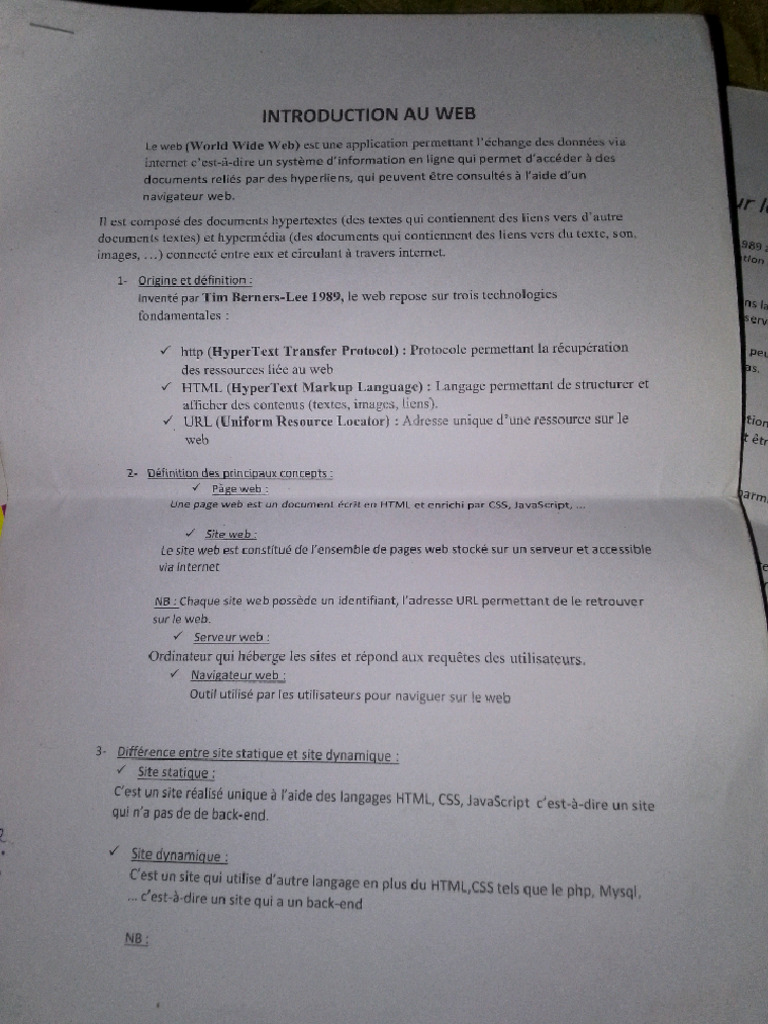 Introduction Au Web | PDF