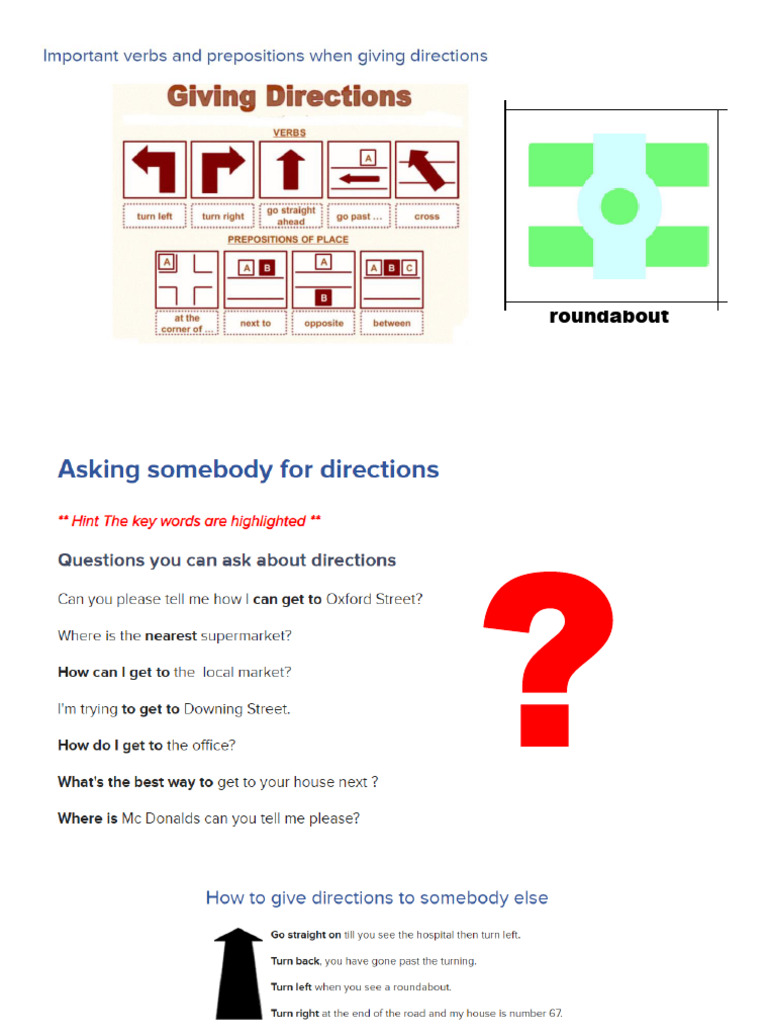 Giving Directions | PDF