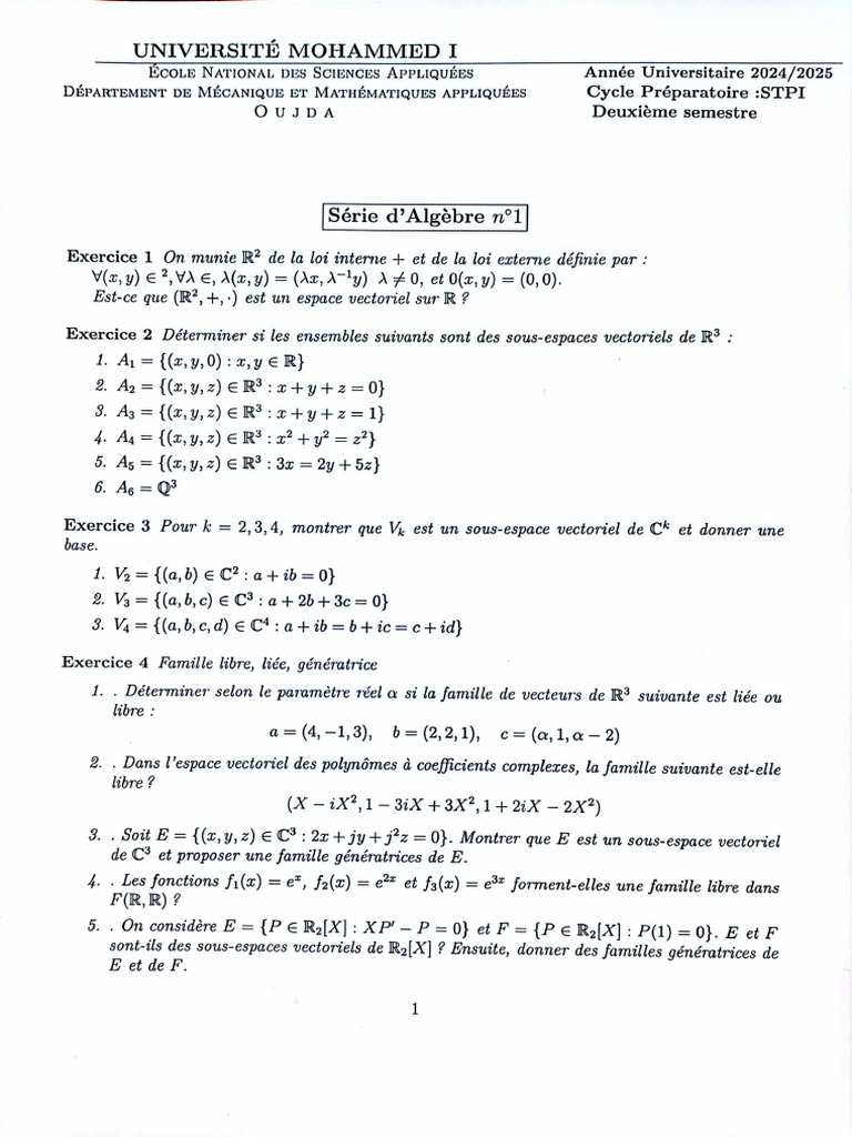 algebra 2 td | PDF