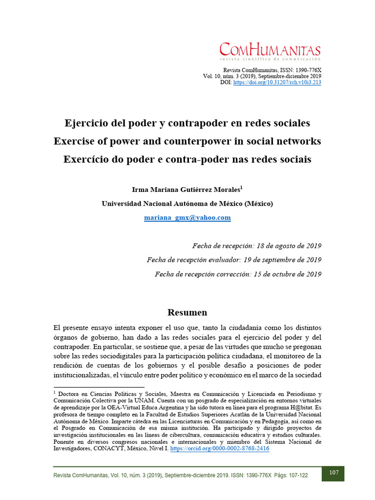 Poder y contrapoder en redes sociales | PDF | Enrique Peña Nieto | Facebook